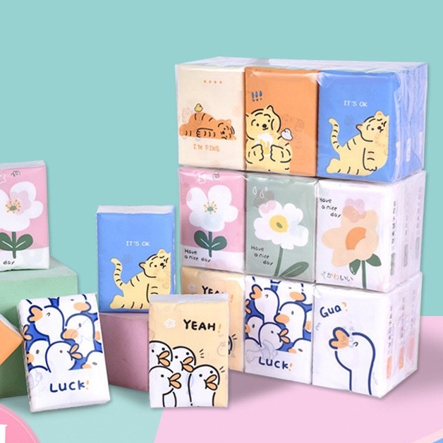 🍉Set Khăn giấy khô, khăn giấy ăn bỏ túi mini họa tiết dễ thương DUASHOP ...