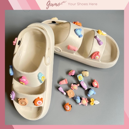 Sandal nữ dép quai hậu đế bánh mì 3cm Gamo dễ thương cute Ulzzang kèm ...