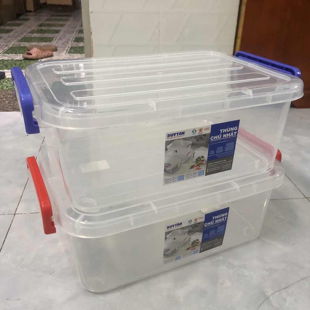 Thùng Nhựa Chữ Nhật Có Nắp Đậy Trong Suốt Đựng Đồ Đa Năng Nhựa Duy Tân Dung Tích 10L/15L/30L/45L ...