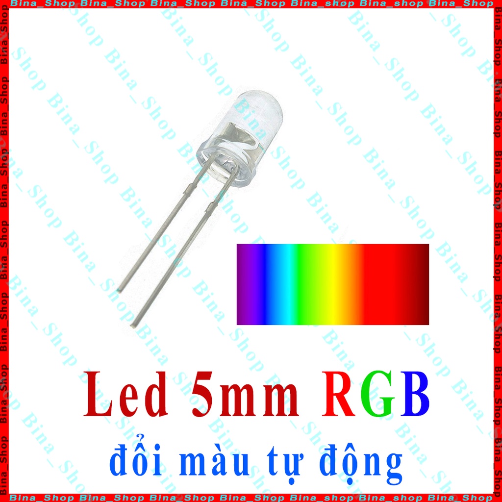Led 5mm RGB 3V-3.2V, Led nháy tự đổi màu | Shopee Việt Nam