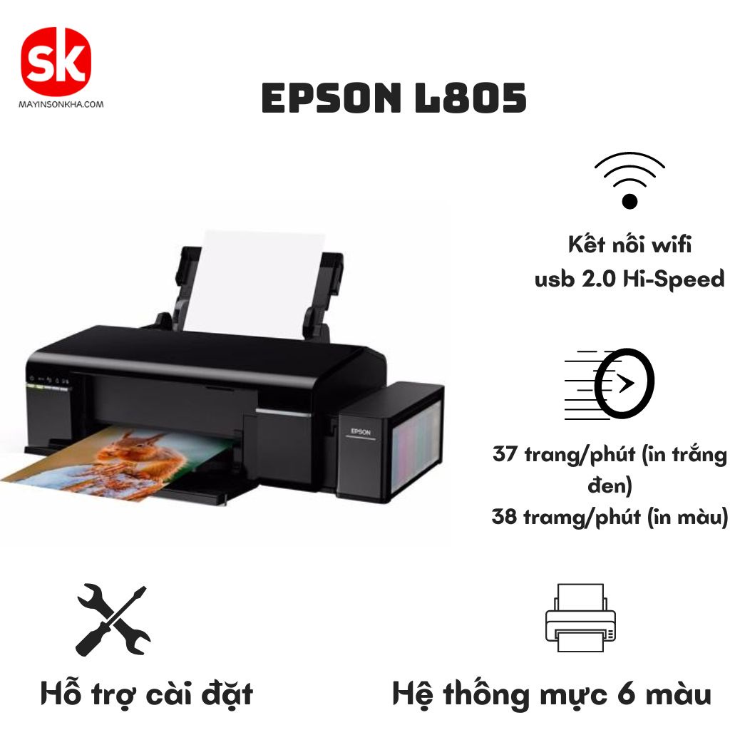 Máy In Epson L805 A4 - Máy L805 chính hãng | Shopee Việt Nam