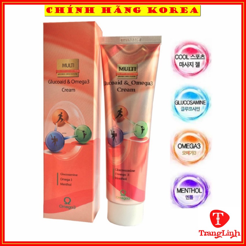 Dầu lạnh hàn quốc cao cấp, tuýp 165ml - Dầu xoa bóp Glucosamine & Omega3 - tranglinhkorea ...