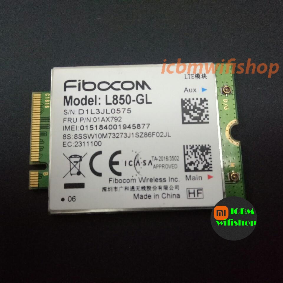 Card wwan 4G Fibocom L850-GL dùng cho router Openwrt, dùng với máy tính ...