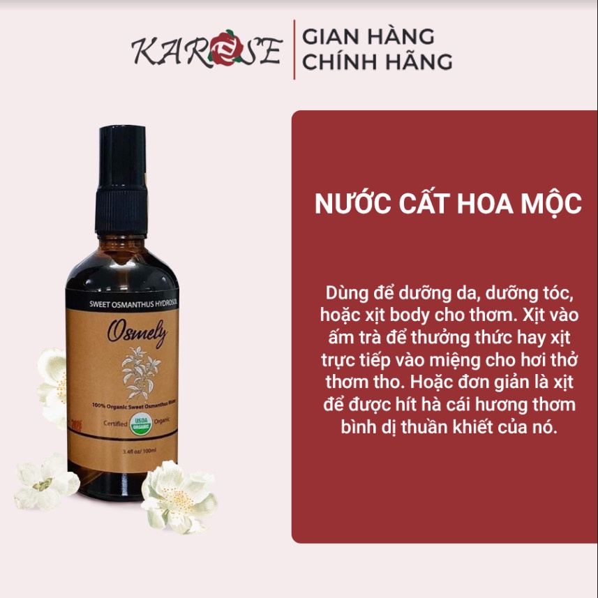 Nước Cất Hoa Mộc Hương Hữu Cơ Karose Osmely 100ml | Shopee Việt Nam