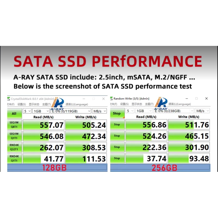 [BẢO HÀNH 3 NĂM] Ổ cứng SSD 128GB / 256GB Aray T300 - chuẩn 2.5" - Sản ...