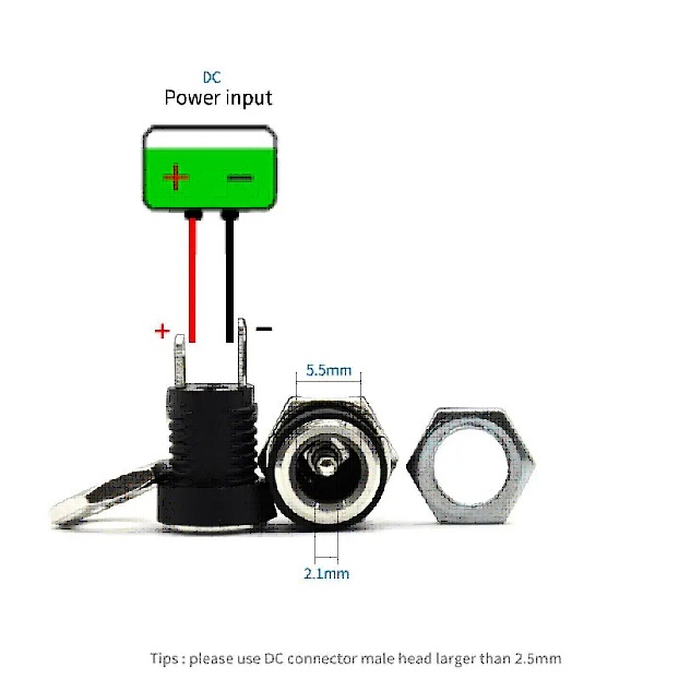 Jack sạc DC chuẩn 5.5mm x 2.1mm chế sạc pin | Shopee Việt Nam