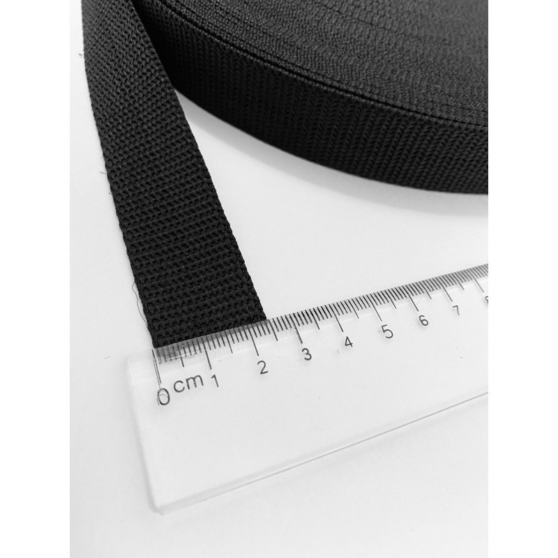 Dây quai dệt đen, dây dù, dây quai túi 3cm. Cuộn 10m | Shopee Việt Nam