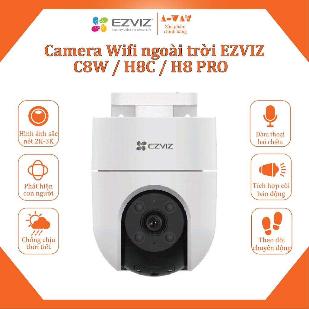 Camera Wifi ngoài trời EZVIZ C8W / H8C / H8 PRO 2K-3K Full HD camera không dây quay ngoài trời ...