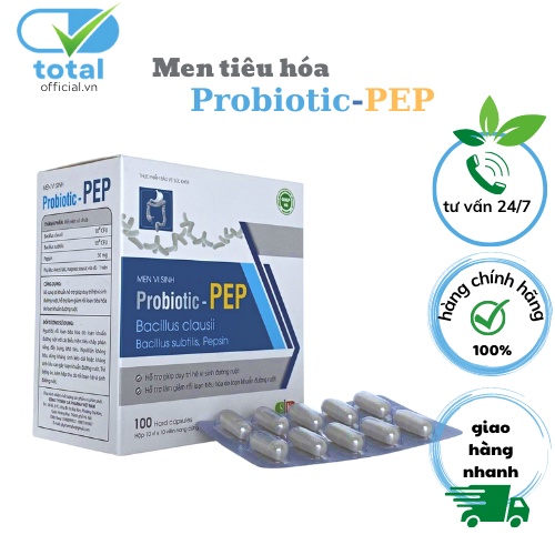 Men vi sinh PROBIOTIC - PEP dạng viên cải thiện hệ tiêu hóa - Hộp 100 ...