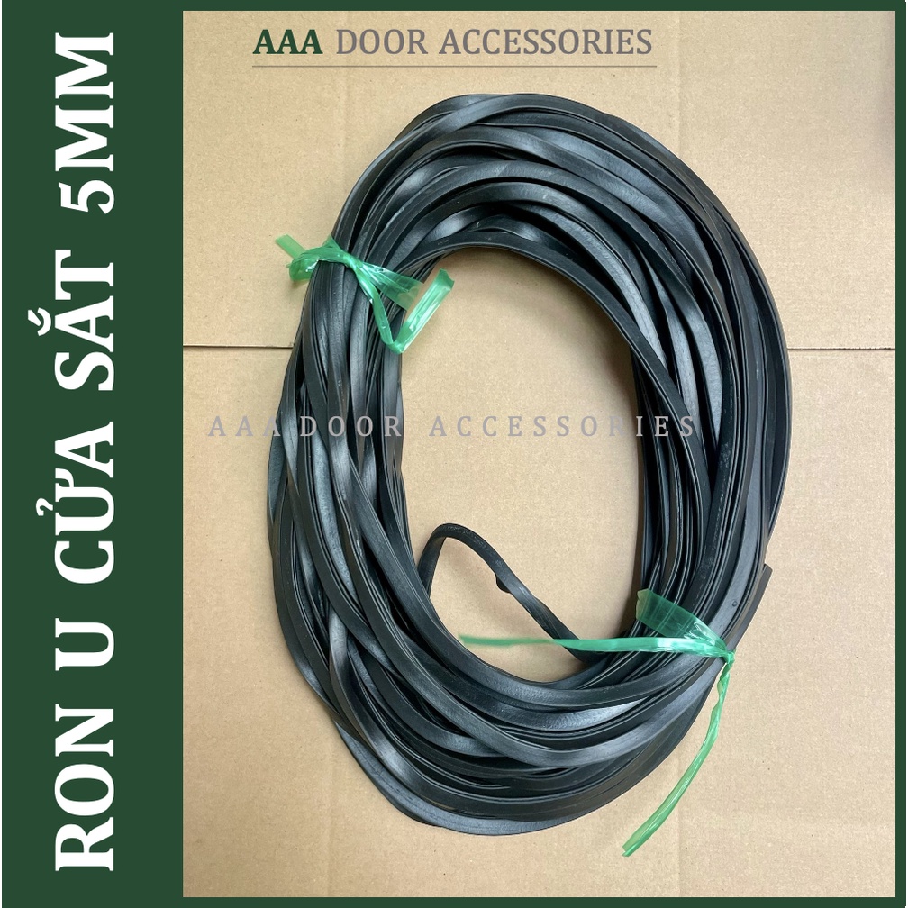 Ron sắt/ Ron cao su chữ U dùng cho cửa sắt kính 5mm (cuộn 1.6kg/~25m ...
