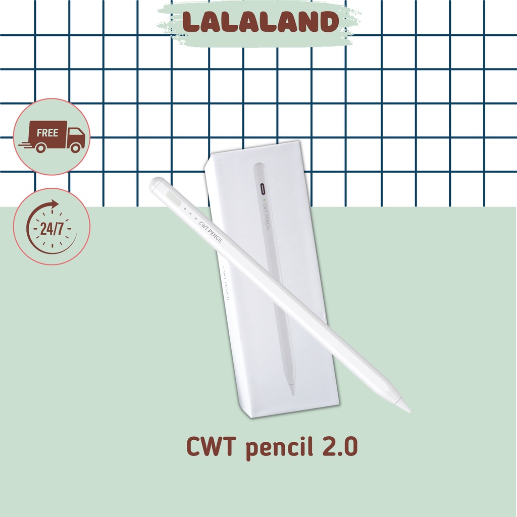 (Bảo hành 12 tháng) Bút Cảm Ứng CWT PENCIL 2.0 hỗ trợ chống tỳ đè cho các dòng IPAD từ 2018 ...