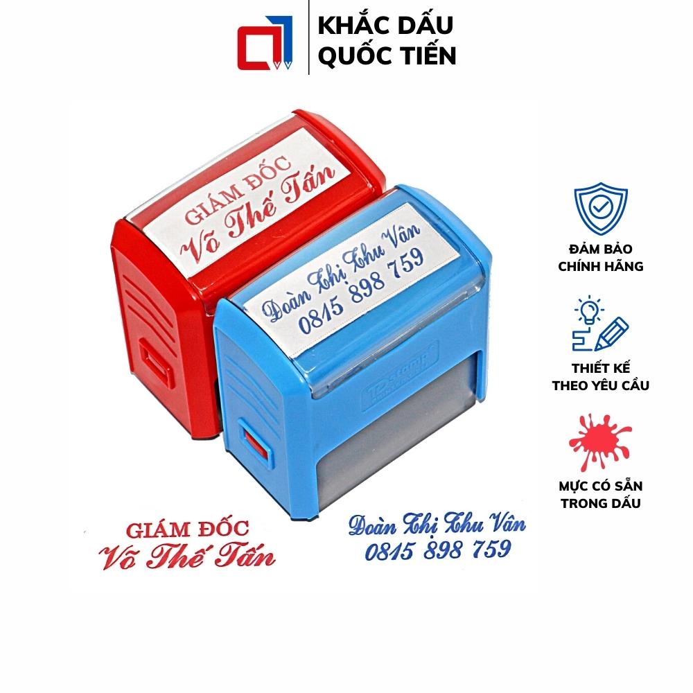 Con Dấu Tên Kèm Chức Danh, Làm Con Dấu Theo Yêu Cầu 2 Dòng Chữ Kích ...