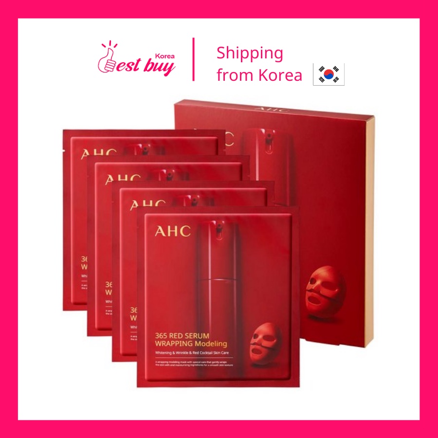 Set 4 mặt nạ AHC 365 Red Serum Wrapping Modeling Mask Pack 40g | Shopee ...