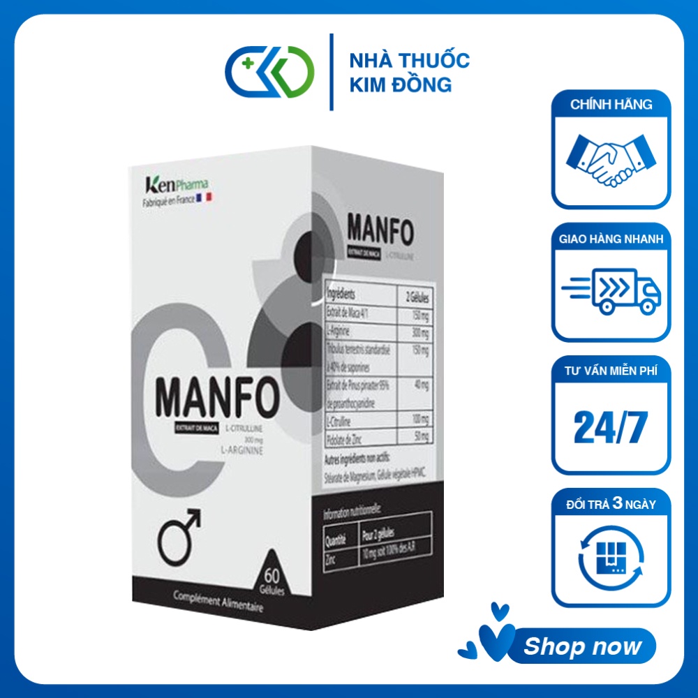 MANFO - Hỗ trợ cải thiện sinh lý nam giới nhập khẩu Pháp | Shopee Việt Nam