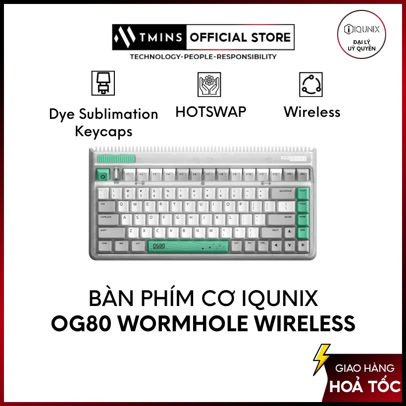Bàn phím cơ IQUNIX OG80 Wormhole (Led RGB/ Wireless / Cherry MX Sw ...