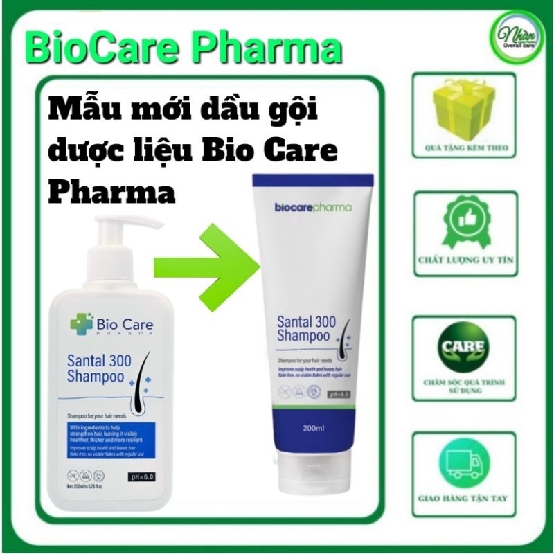 Chính hãng Bio Care Pharma Santal 300 Sampoo 200ml - Dầu gội dược liệu ...