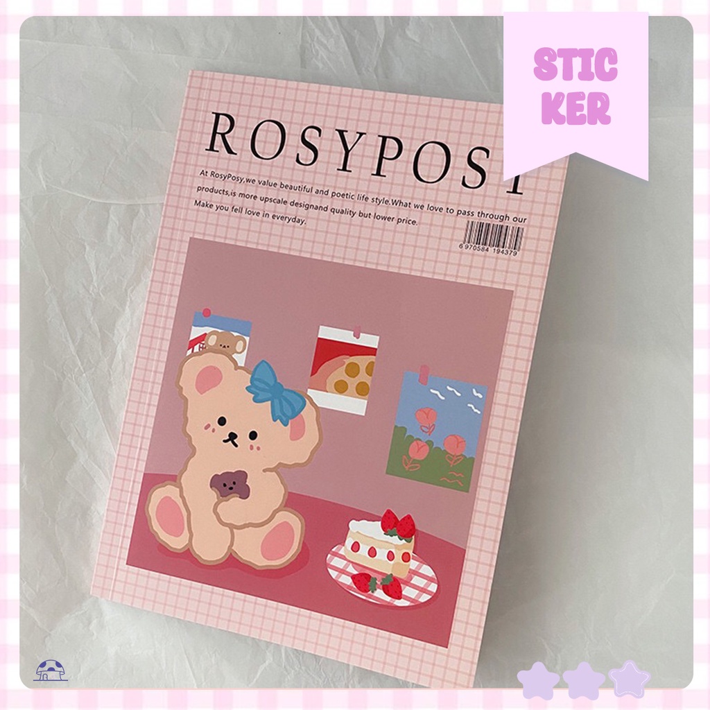 Sổ sticker Rosy Posy nhiều trang theo chủ đề | Shopee Việt Nam