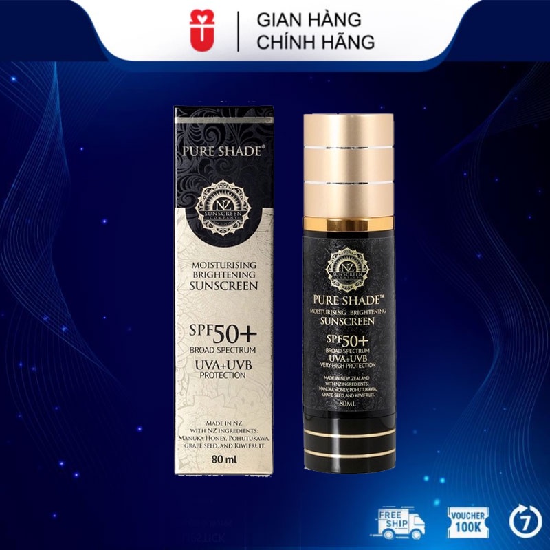 Kem chống nắng trắng da, chống lão hóa Pure Shade SPF50+ Moisturising & Sunscreen 70ml/ 80ml ...
