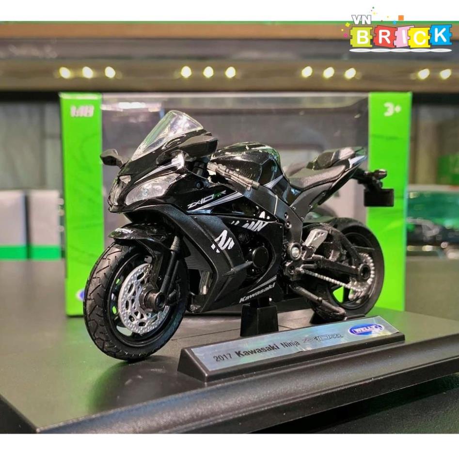 Xe mô hình siêu xe Kawasaki Ninja ZX Carshop tỉ lệ 1:18 hãng Welly ...