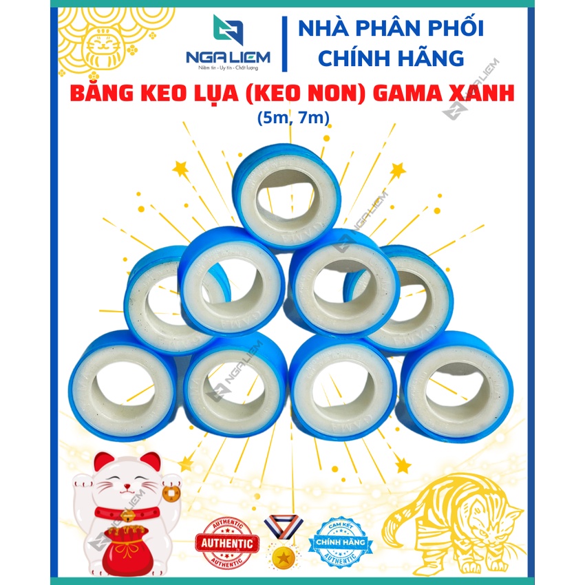Băng Keo Lụa (Keo Non) 5 mét, 10 mét Xanh, Vàng GAMA, TOMBO | Shopee ...