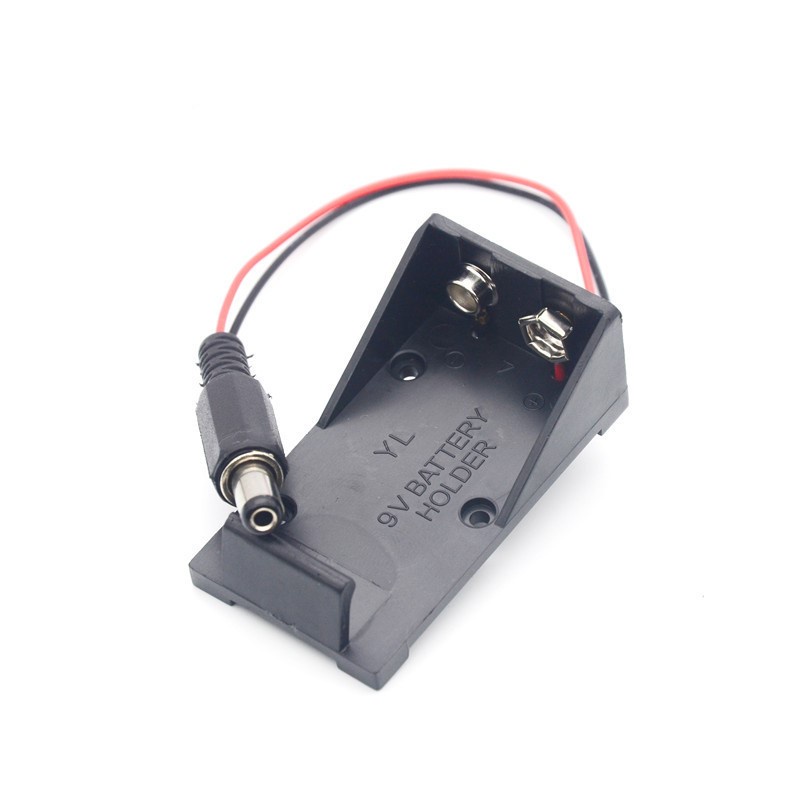 Hộp Đế Pin 9V Có Nắp và công tắc ON/OFF Có Đầu Ra Điện Jack DC 5.5x2 ...