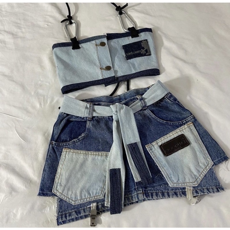 Áo coquette, áo babi, quần dù, váy đầm phong cách y2k fairy grune cv xếp ly caro | Shopee Việt Nam