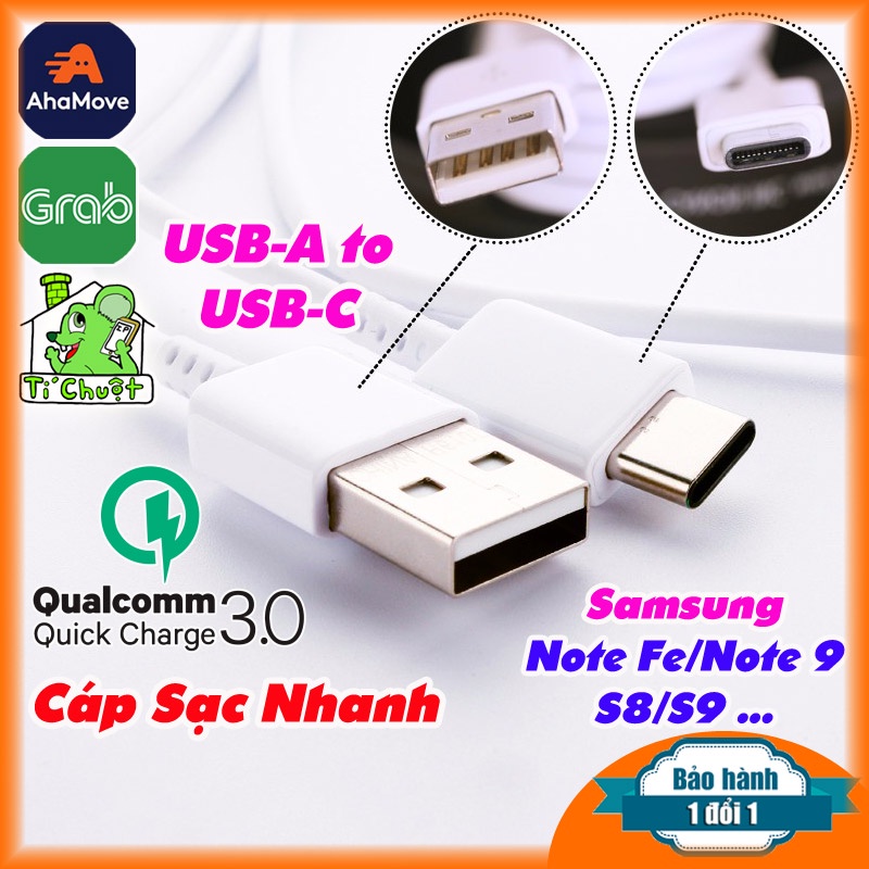 [Chính Hãng-Ảnh Thật] Cáp USB Type-C Sạc Nhanh ZIN Samsung S9 S10 Note 9 A8s A13 A04... | Shopee ...