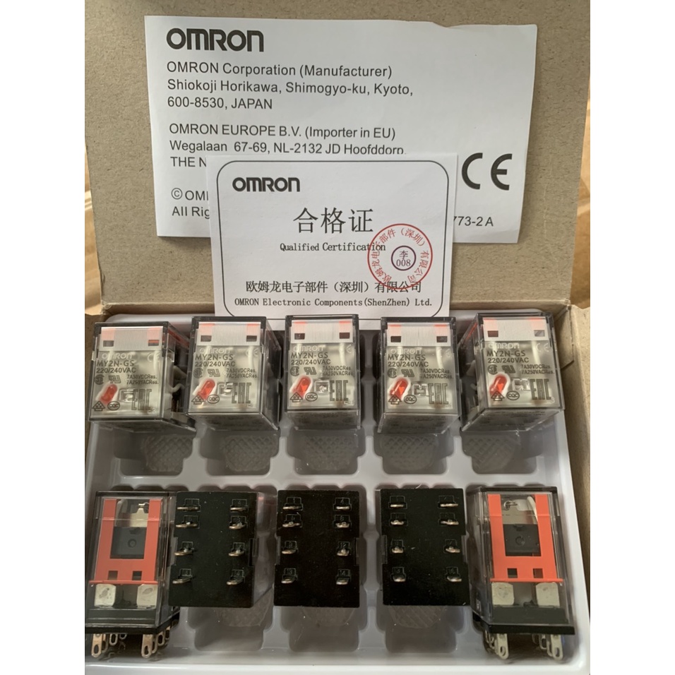 Rơ le trung gian Omron MY2N-GS 8 chân 24VDC 220VAC | Shopee Việt Nam