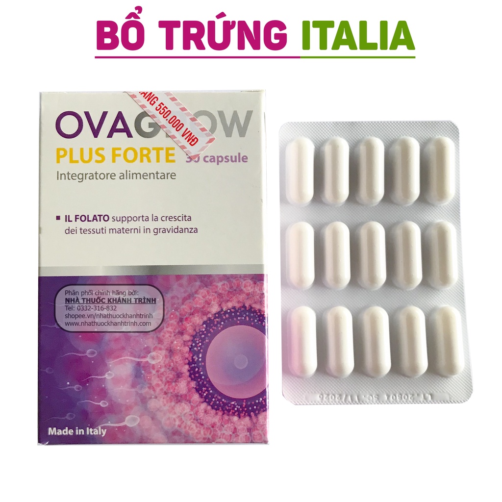 (Made in Italy) Bổ trứng OVAGROW PLUS FORTE tăng khả năng thụ thai ở ...