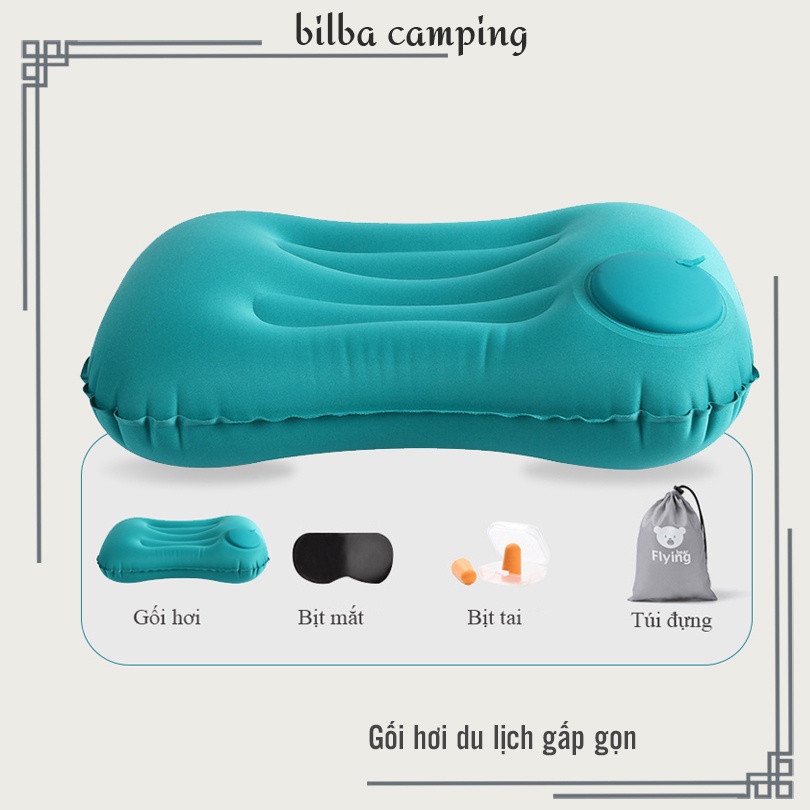 Gối hơi gấp gọn dùng trong văn phòng hoặc đi du lịch dã ngoại cắm trại ...