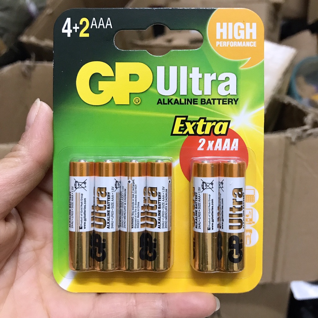 ( Hàng Tốt ) 1 vỉ 4 Viên Pin GP Ultra Alkaline AAA 15AU-012 | Shopee ...