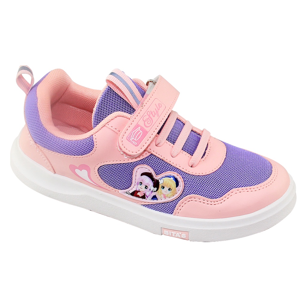 GIÀY BATA THỂ THAO HỌC SINH BÉ GÁI BITA'S HOẠT HÌNH XÉ DÁN GVBG.100 ...