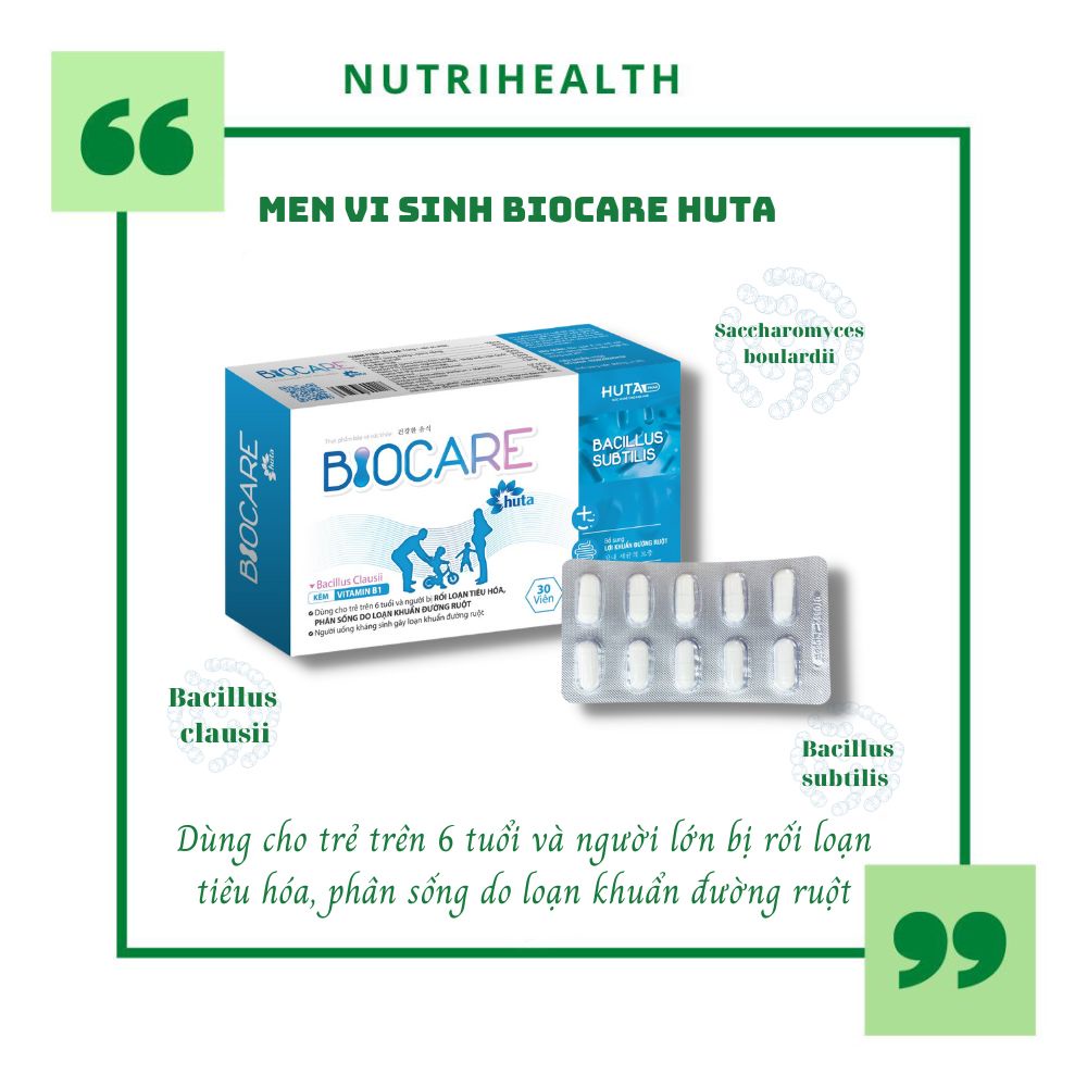 Men vi sinh Biocare_Bổ sung lợi khuẩn đường ruột - 30 viên | Shopee ...