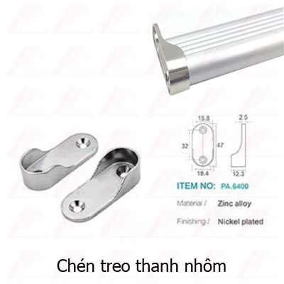 Pas treo thanh nhôm ovan tủ áo ( 2 cái ) | Shopee Việt Nam