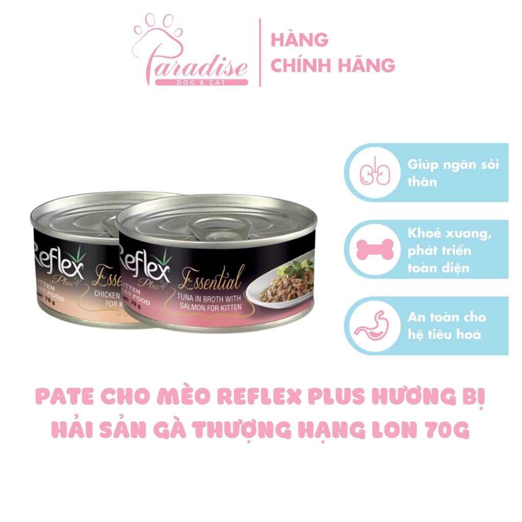 Pate Cho Mèo Reflex Plus Nổi Tiếng Hương Vị Hải Sản Gà Thượng Hạng Bữa ...