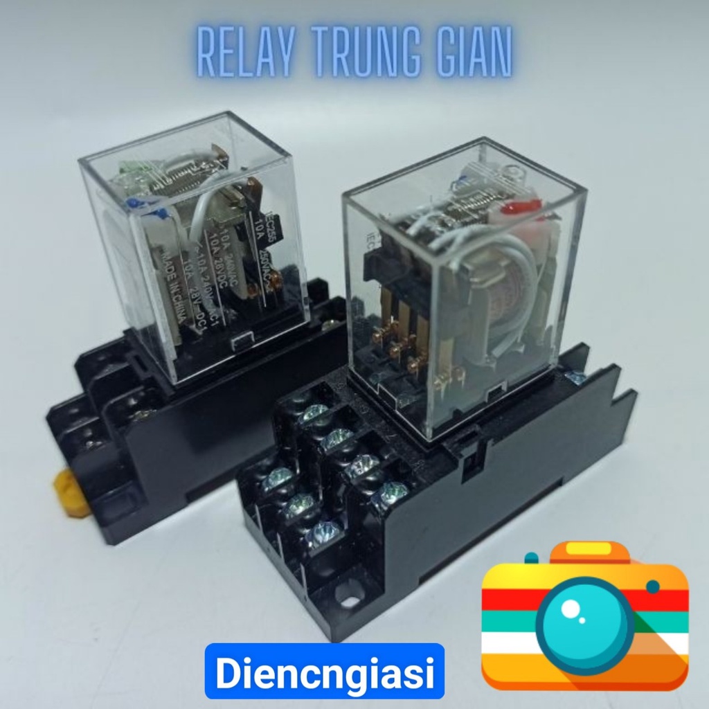 Rơ Le Trung Gian 8 Chân 14 Chân Relay MY4N LY2N 220V 24VDC | Shopee Việt Nam
