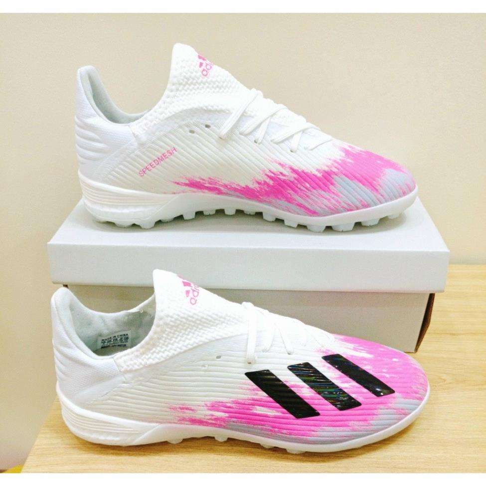 Giày Đá Banh Sân Cỏ Nhân Tạo X19.1 TF Trắng Hồng vải siêu bền | Shopee Việt Nam