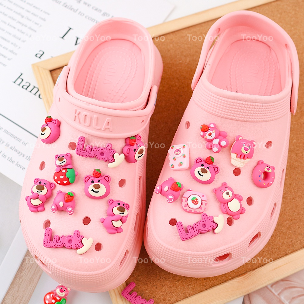 MỘT Jibbitz Gấu dâu Lotso gắn trang trí dép sục crocs dễ thương cute ...