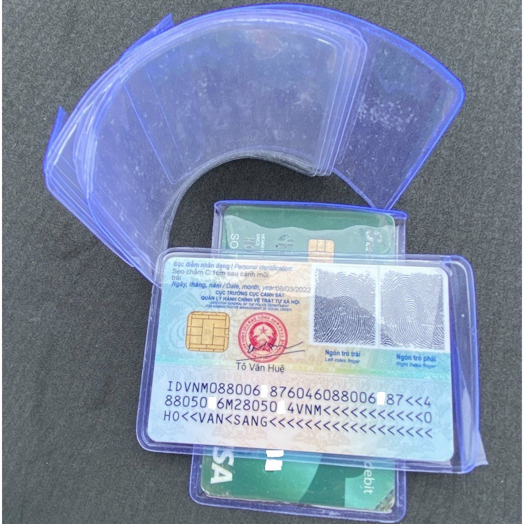 Bọc Chống Xước Chip CCCD Căn Cước Công Dân, Túi Nhựa Đựng CMND, ATM ...