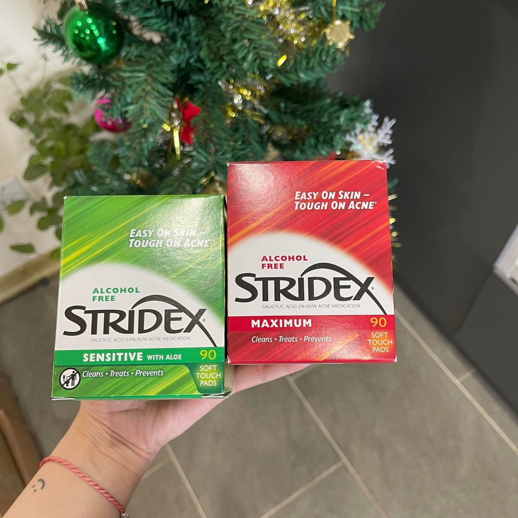 Bông lau tẩy da chết salicylic BHA giảm mụn Stridex 90 miếng | Shopee Việt Nam