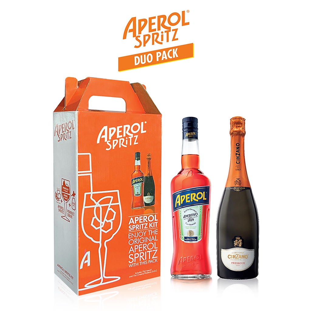 Hộp rượu Aperol Duo Pack 11% 1x0.7L | Shopee Việt Nam