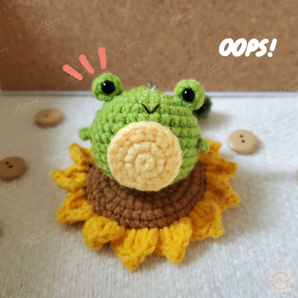 Móc khoá Chú ếch xanh bằng len handmade | Autumny | Quà tặng người thân ...