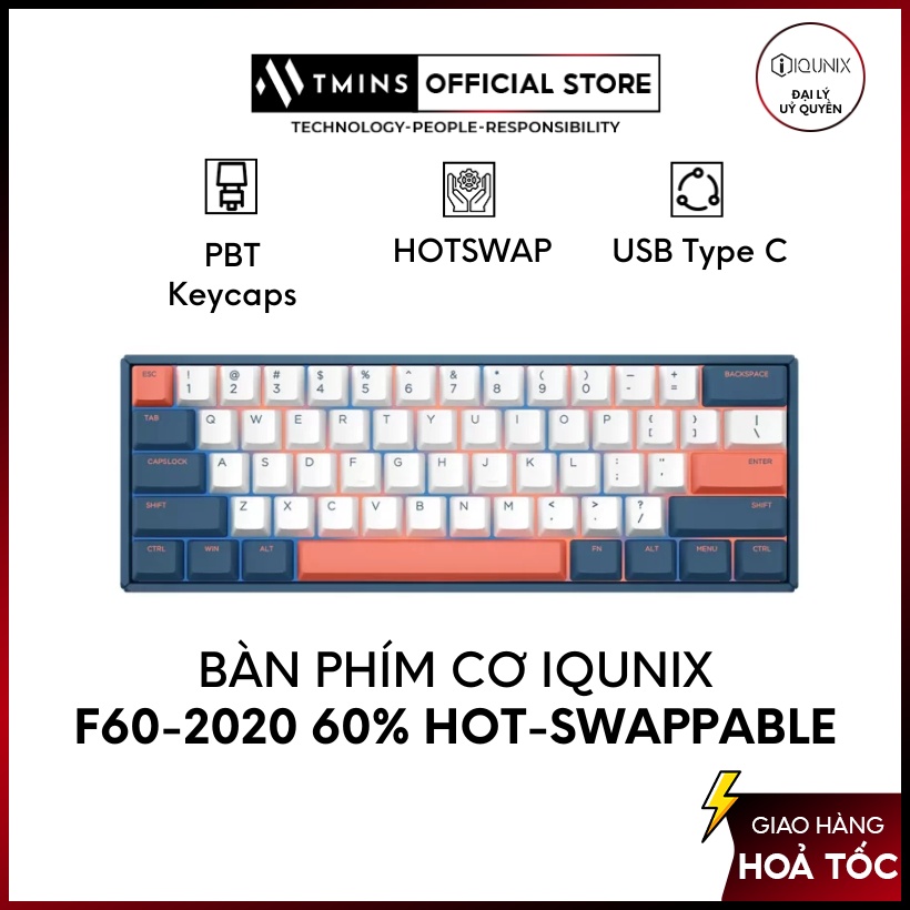 Bàn phím cơ IQUNIX F60-2020 (Layout 60% / HOTSWAP / Wireless) - Hàng ...