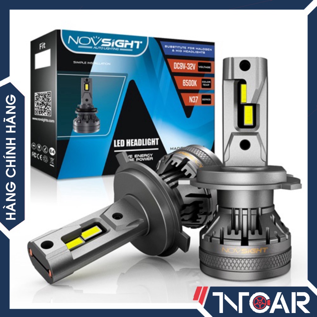 [Bộ 2 bóng] đèn pha/cos led xe hơi / ô tô Novsight N37 CanBus 120W 12V 24V 20.000LM chân H4 H7 ...