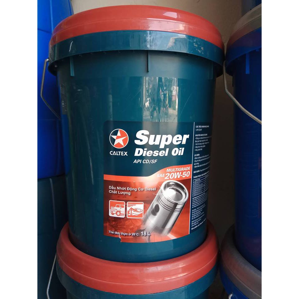 Dầu động cơ Oto Caltex Super Diesel Oil 20W50 18L | Shopee Việt Nam