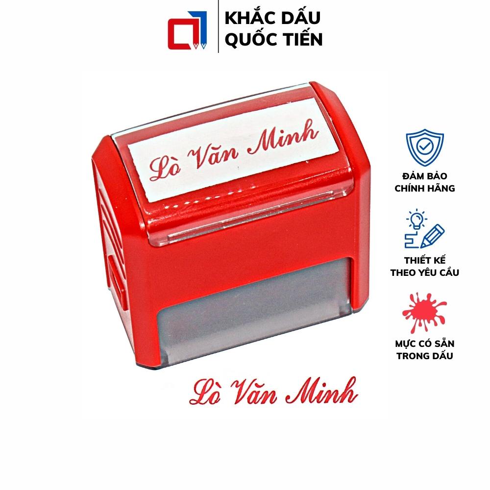 Con Dấu Tên, Làm Theo Tên Yêu Cầu 1 Dòng Chữ, Có Mực Sẵn Kích Thước ...