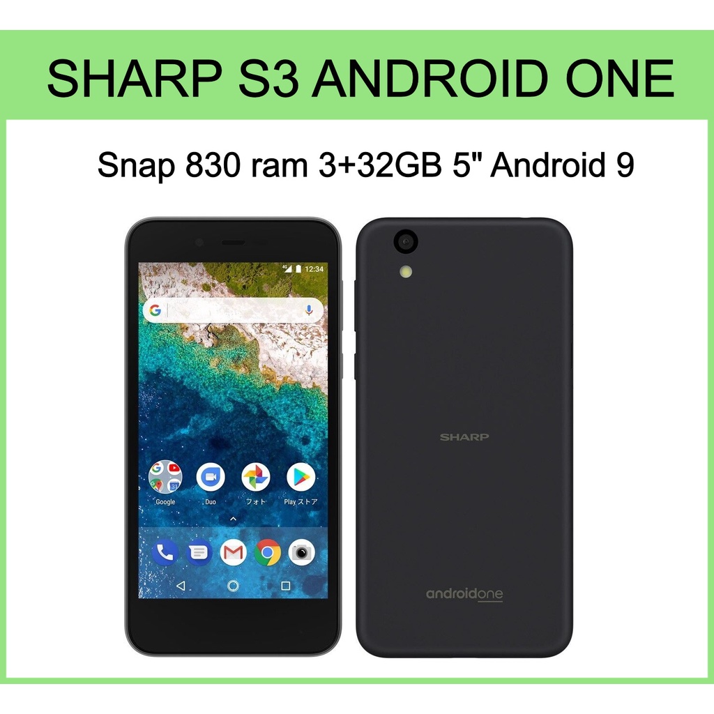 điện thoại nội địa Nhật Sharp S3 Android One Snap430 ram 3Gb+32Gb | Shopee Việt Nam