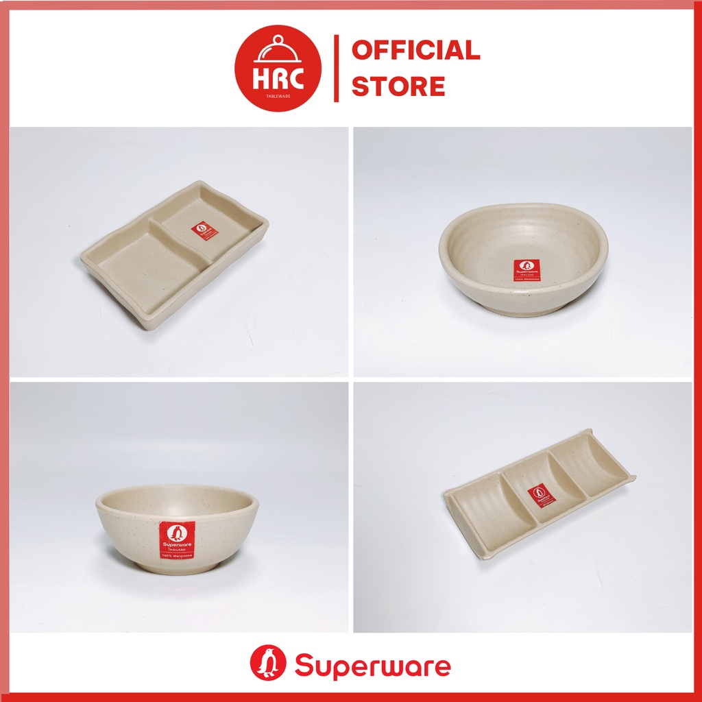 Chén chấm , đĩa gia vị 2 ngăn nhựa Phíp Melamine Superware nhiều kiểu dáng bền đẹp - Màu nâu ...