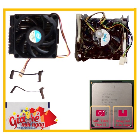 Combo Quạt tản nhiệt Fan CPU socket 478 + Chip Celeron 1.8 GHZ chân kim ...