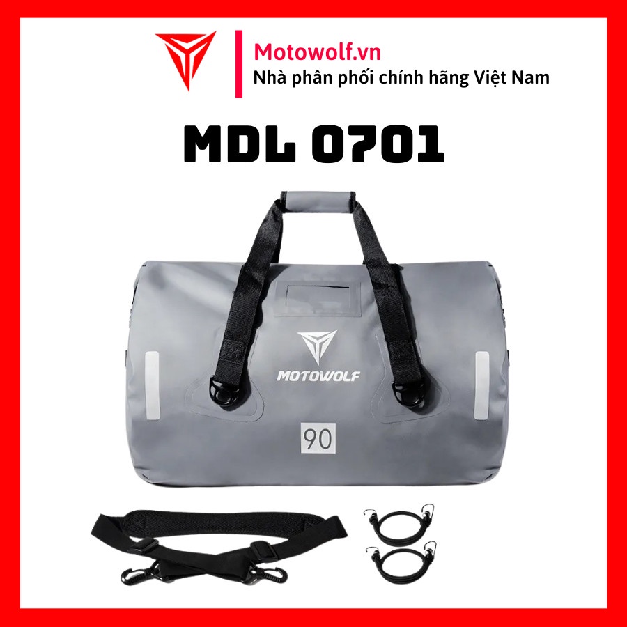Túi Trống Chống Nước Du Lịch Thể Thao Phản Quang MOTOWOLF MDL0701 Màu Xám Size 90L - Motowolf ...